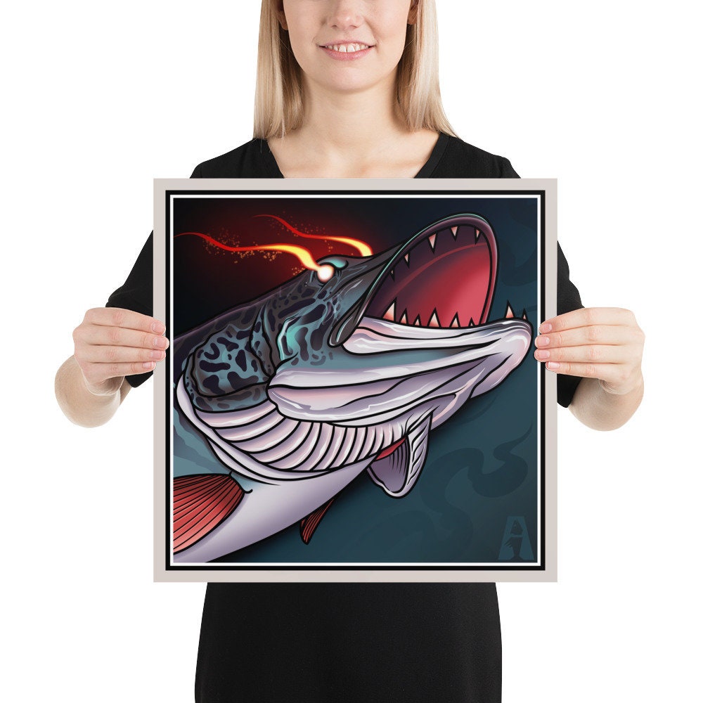 Demon Musky - Musky Art Print - Etsy