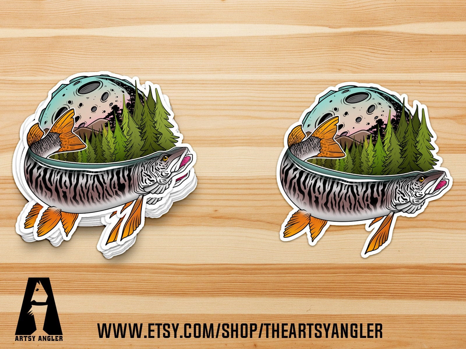 Musky Fishing Sticker Nature Musky Decal | Etsy