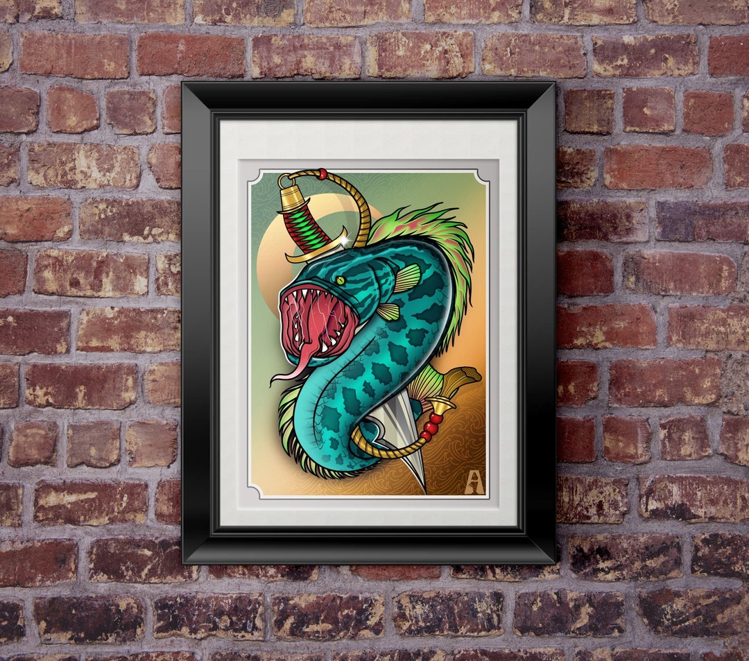 Snakehead - Snakehead Fishing Print - Etsy