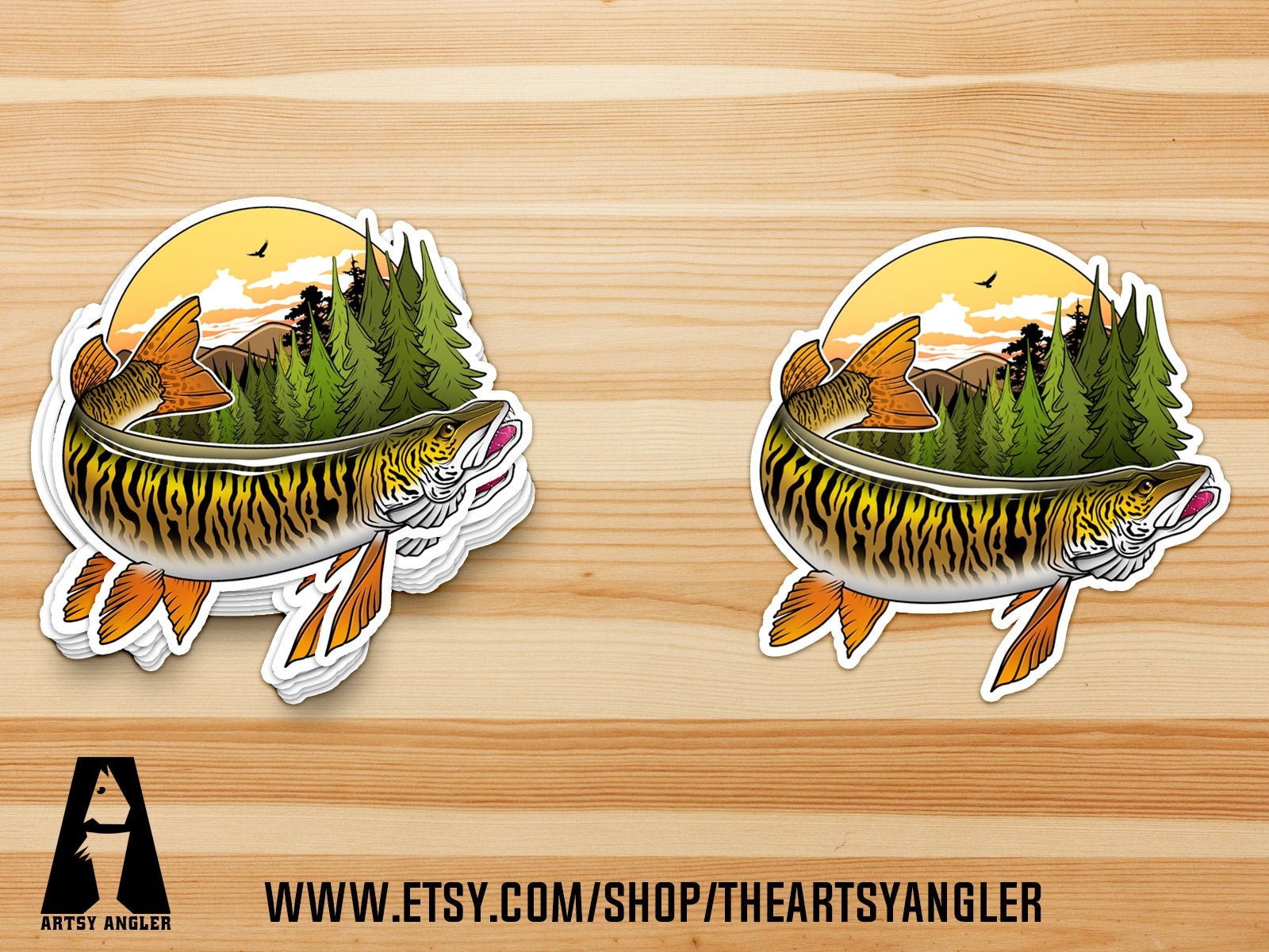 Musky Fishing Sticker Scenic Musky Decal - Etsy