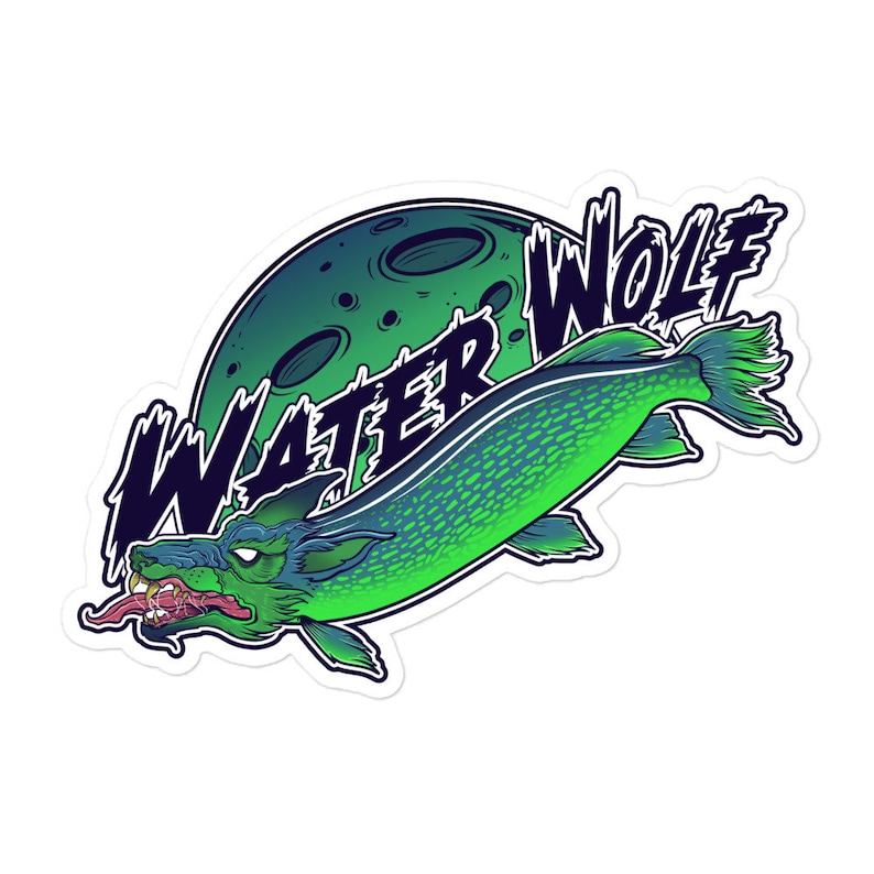 Northern Pike - Water Wolf Decal - Northern Pike Sticker - Etsy
