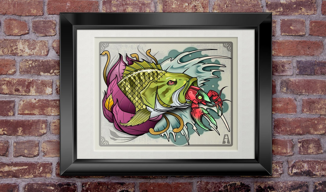 Bass Assassin - Smallmouth Bass Fishing Print - Etsy