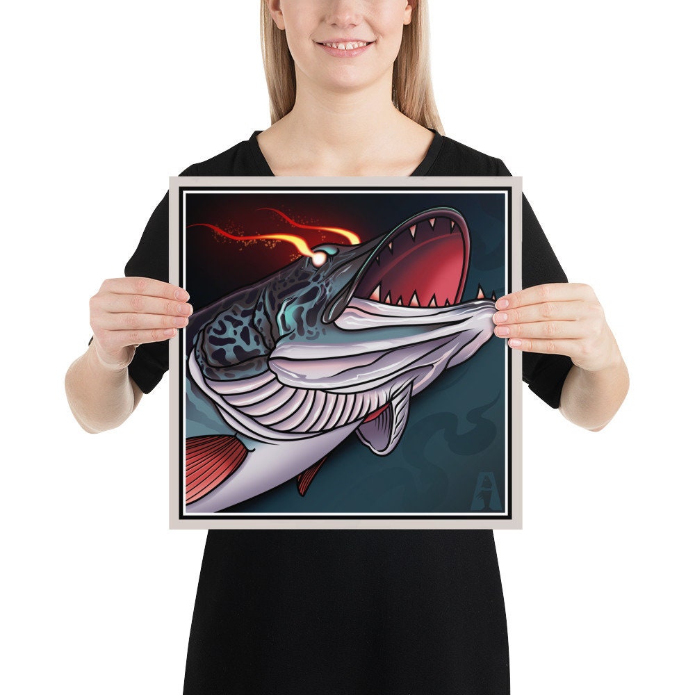 Demon Musky - Musky Art Print - Etsy