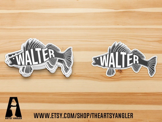 Walleye Walter Walleye Decal Walleye Sticker | Etsy