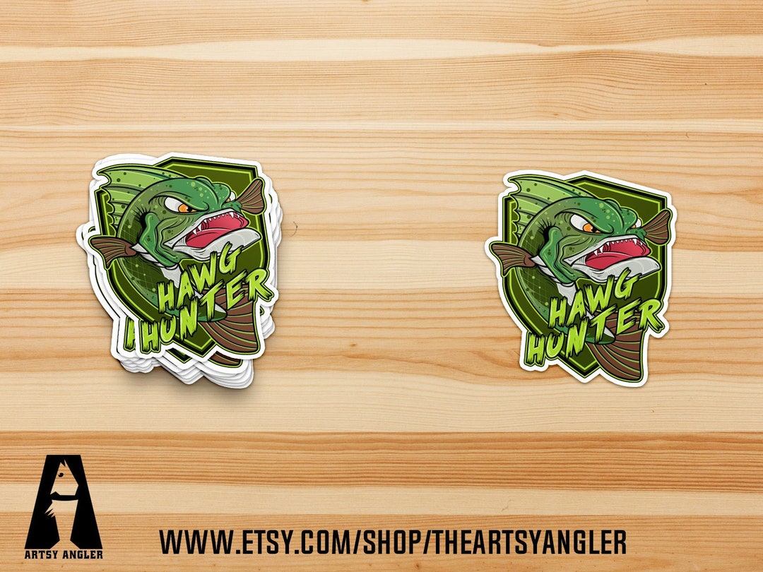 Hawg Hunter - Largemouth Bass Fishing Decal - Cool Largemouth Bass ...