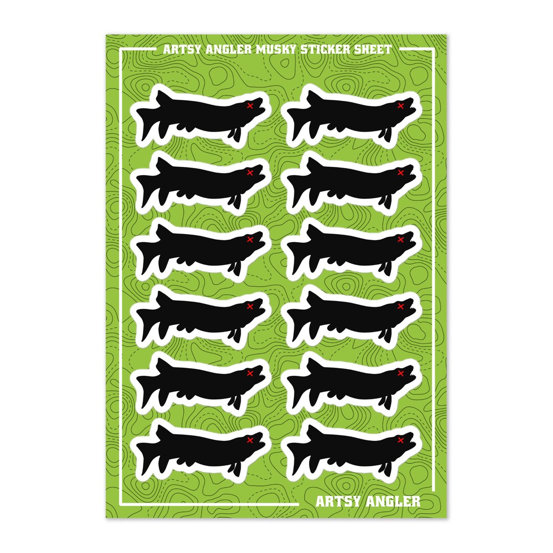 Musky Body Count Stickers - Musky Sticker Sheet - Etsy