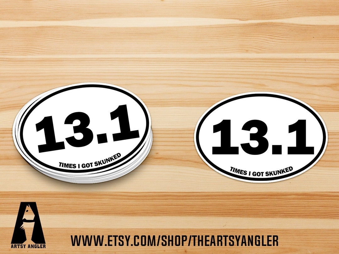 Fisherman's 13.1 Decal - Funny Fishing Marathon Decal - Etsy