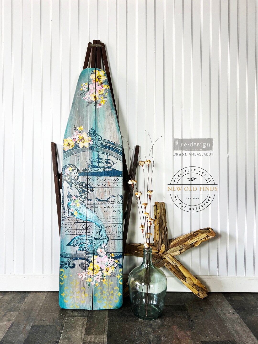 Mermaid Antique Ironing Board Decor - Etsy