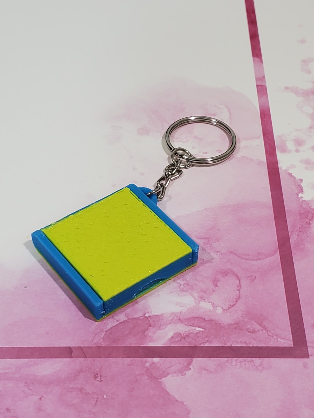 3d Printed SD Card Keychain Yellow and Blue - Etsy