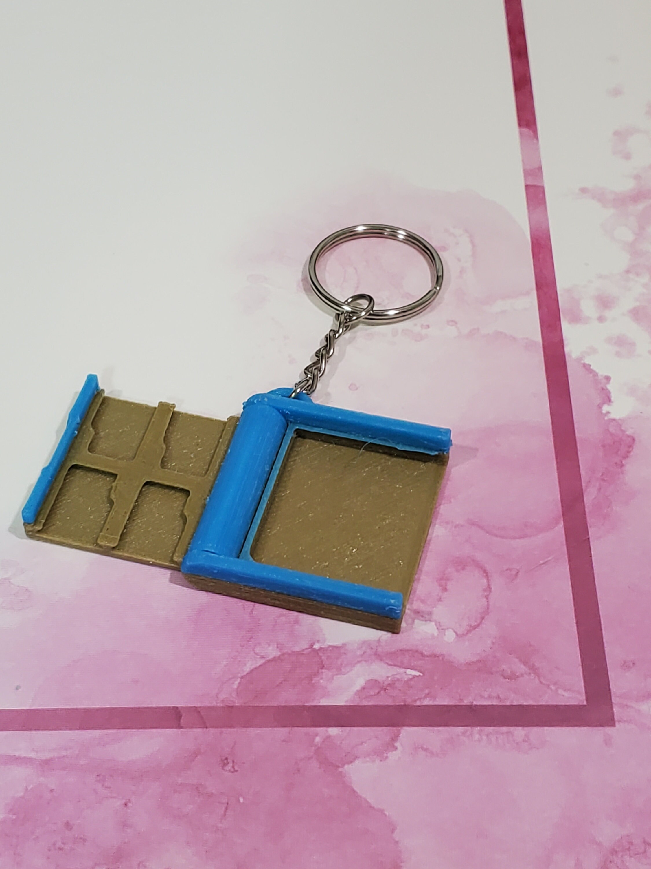 3d Printed SD Card Keychain Brown and Blue - Etsy