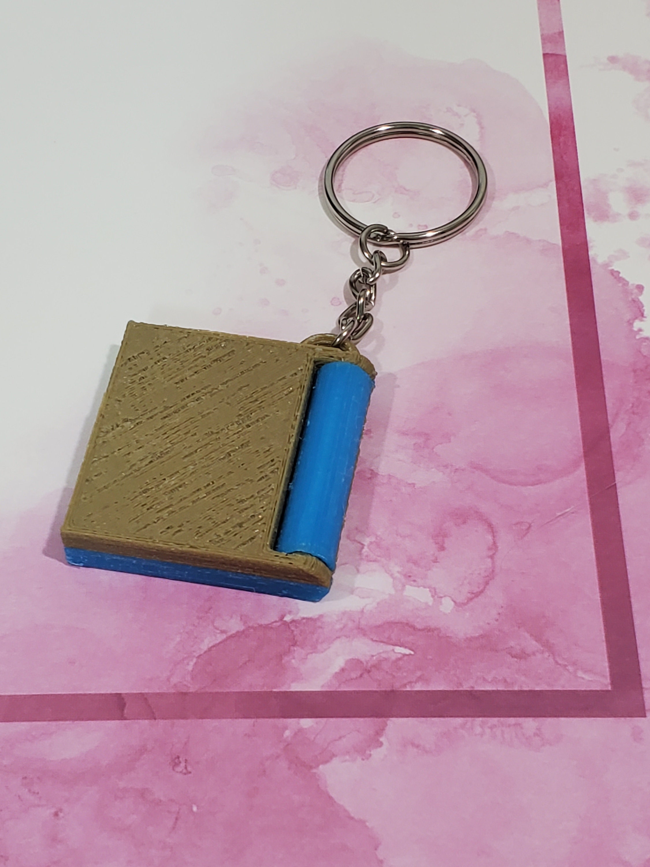 3d Printed SD Card Keychain Brown and Blue - Etsy
