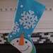 Snowman Catching Snowflakes Felt Christmas Stocking - Etsy