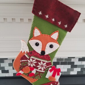 Woodland Fox Felt Stocking - Etsy