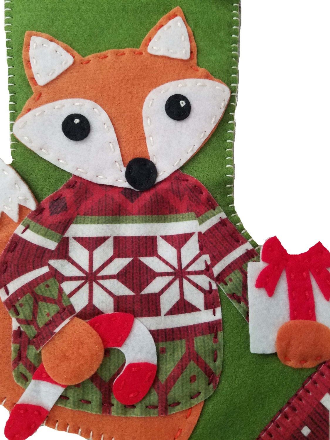 Woodland Fox Felt Stocking - Etsy