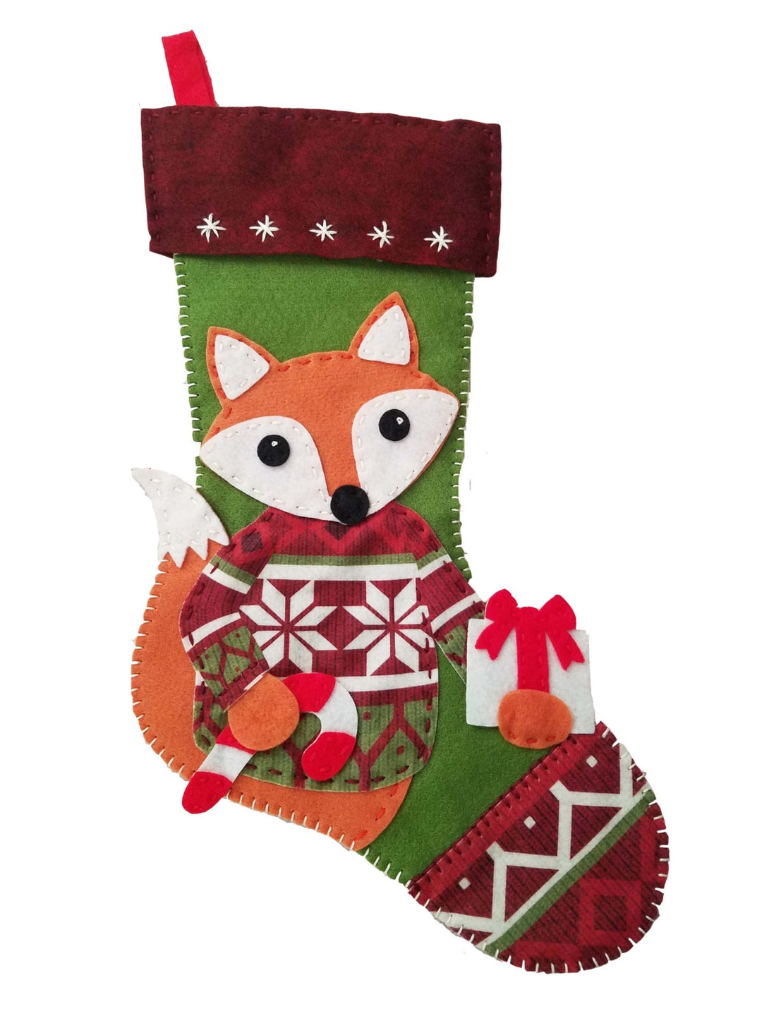 Woodland Fox Felt Stocking - Etsy