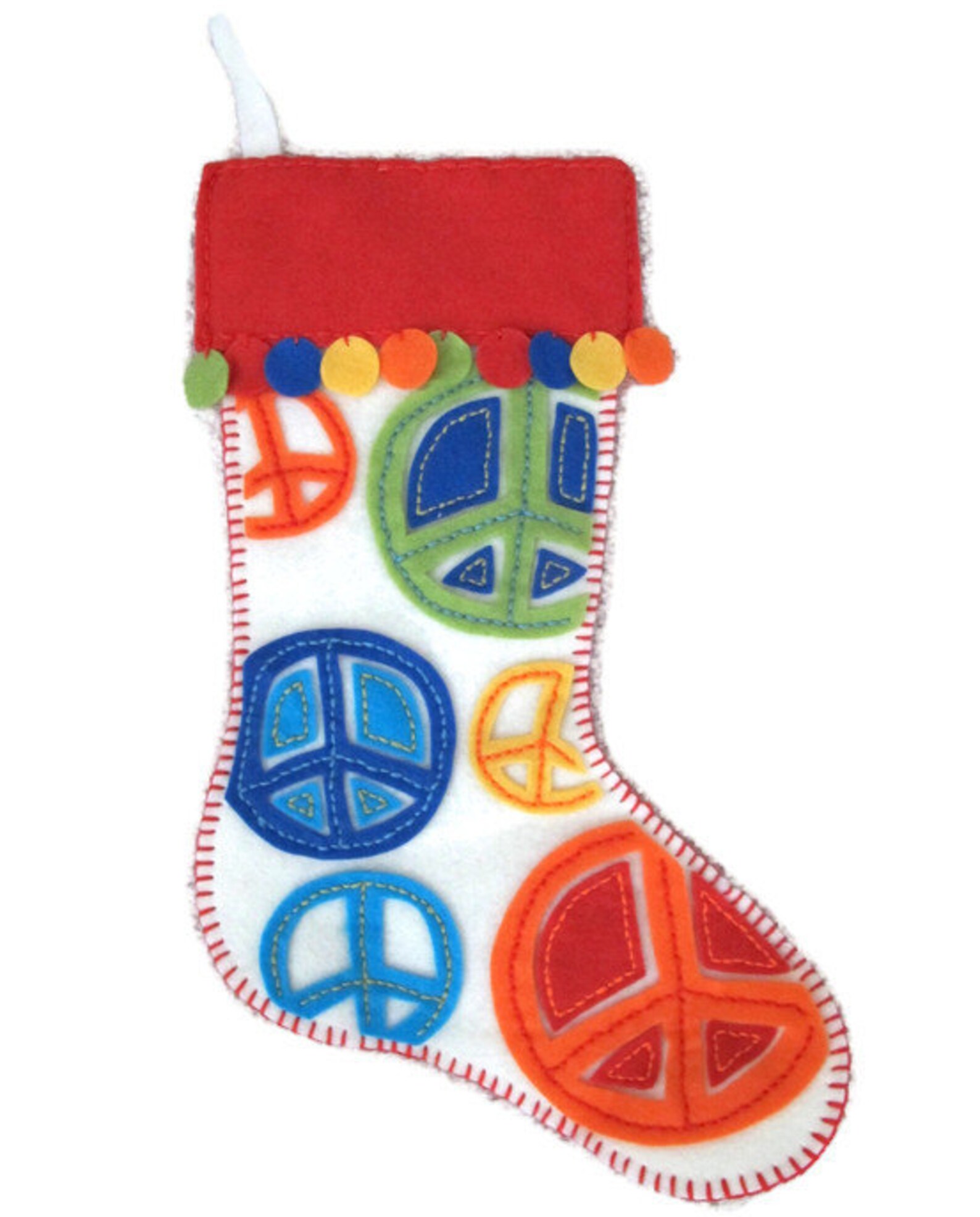 Peace Sign Felt Stocking - Etsy