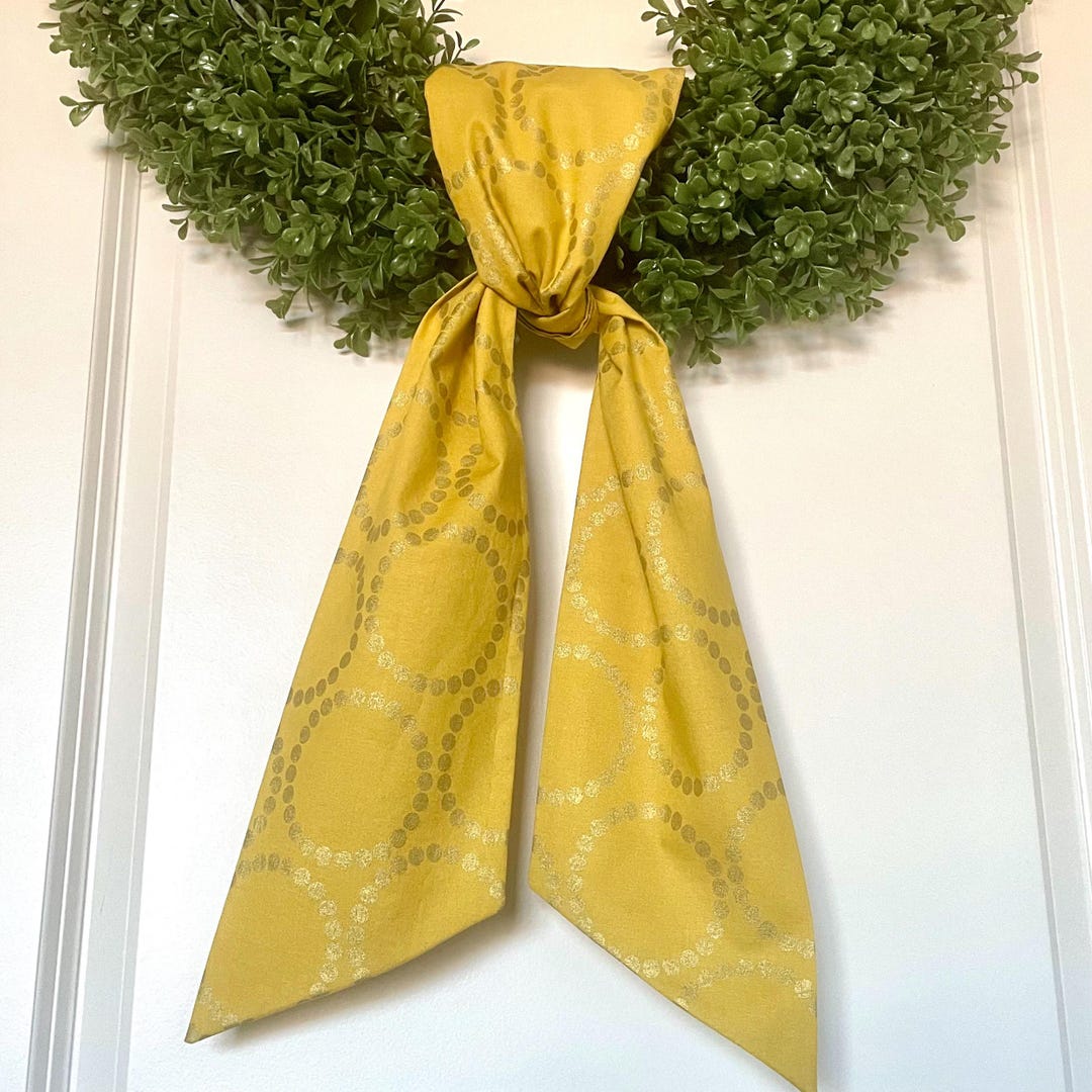 Golden Wreath Sash, Gold Wreath Sash, Blank Dark Yellow Wreath Sash ...