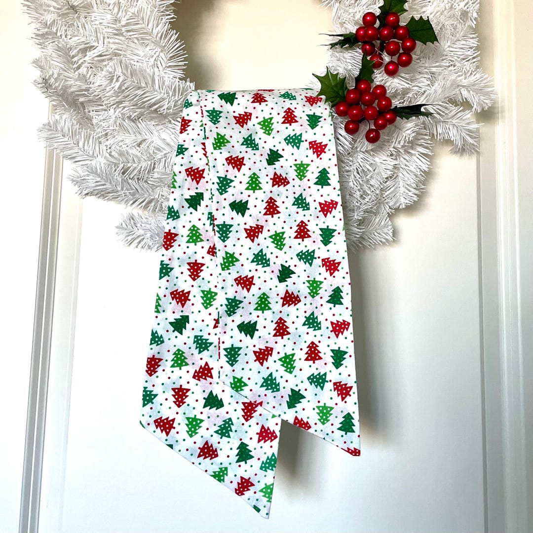 Christmas Trees Wreath Sash, Christmas Wreath Sash, Blank Sash, Holiday ...