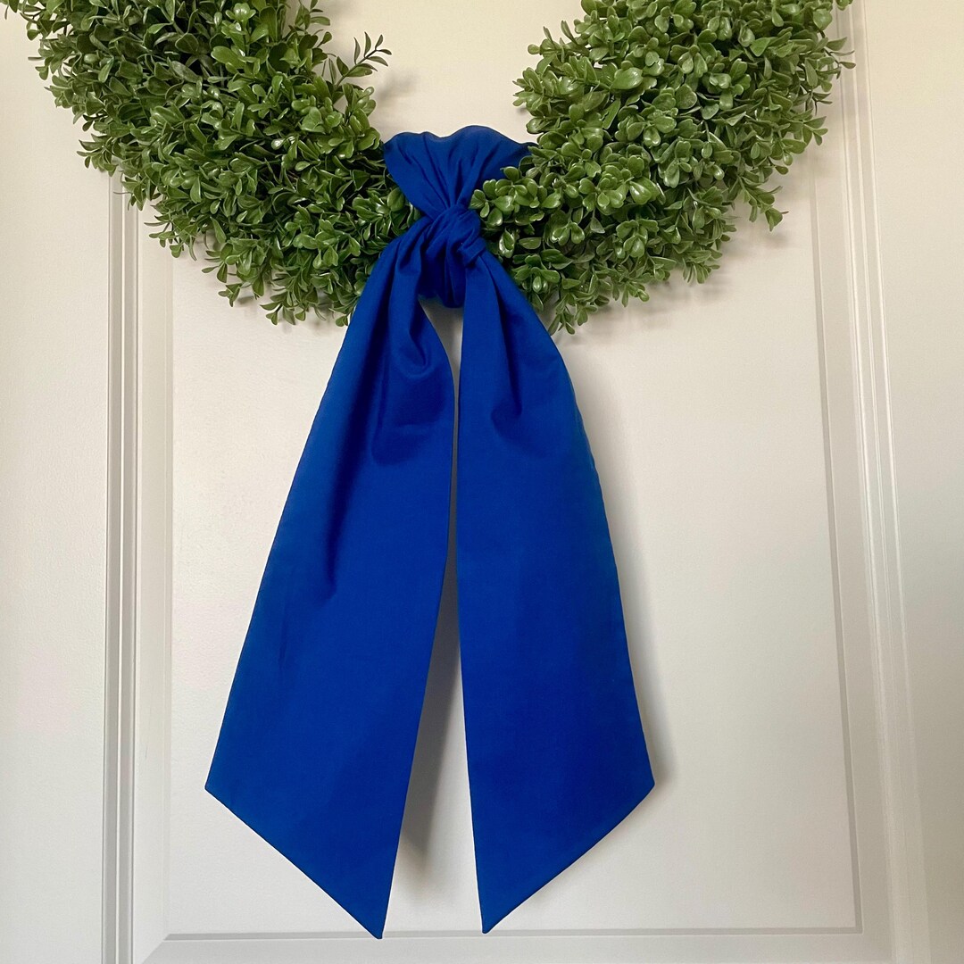 Royal Blue Wreath Sash, Blue Wreath Sash, Spring Wreath Sash, Blue ...