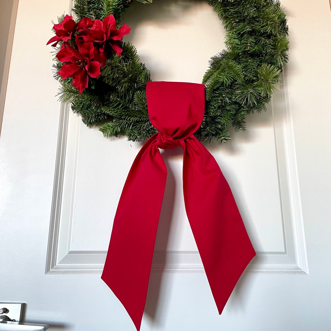 Solid Red Wreath Sash, Red Door Wreath Sash, Blank Sash, Christmas ...