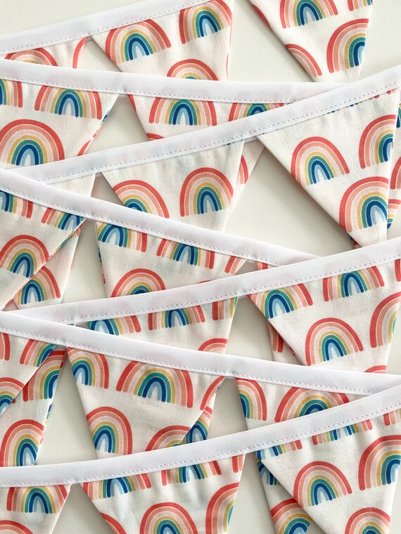 MINI Rainbow Fabric Banner. Mini Banner. Mini Rainbow Fabric - Etsy