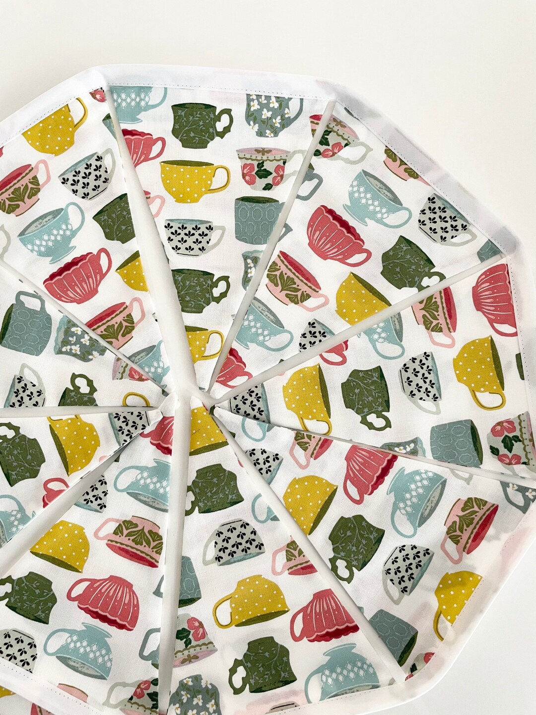 Tea Party Fabric Banner, Teacup Pennant Bunting - Etsy