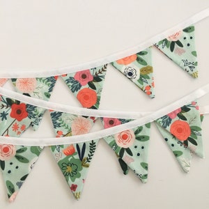 Coral and Mint Fabric Banner. Peach, Mint, Pink Banner. Orange, Mint ...