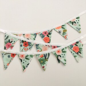 Coral and Mint Fabric Banner. Peach, Mint, Pink Banner. Orange, Mint ...