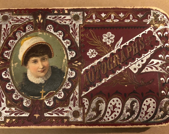 Lovely Antique Autograph Book With Signatures and Entries Dating to the ...