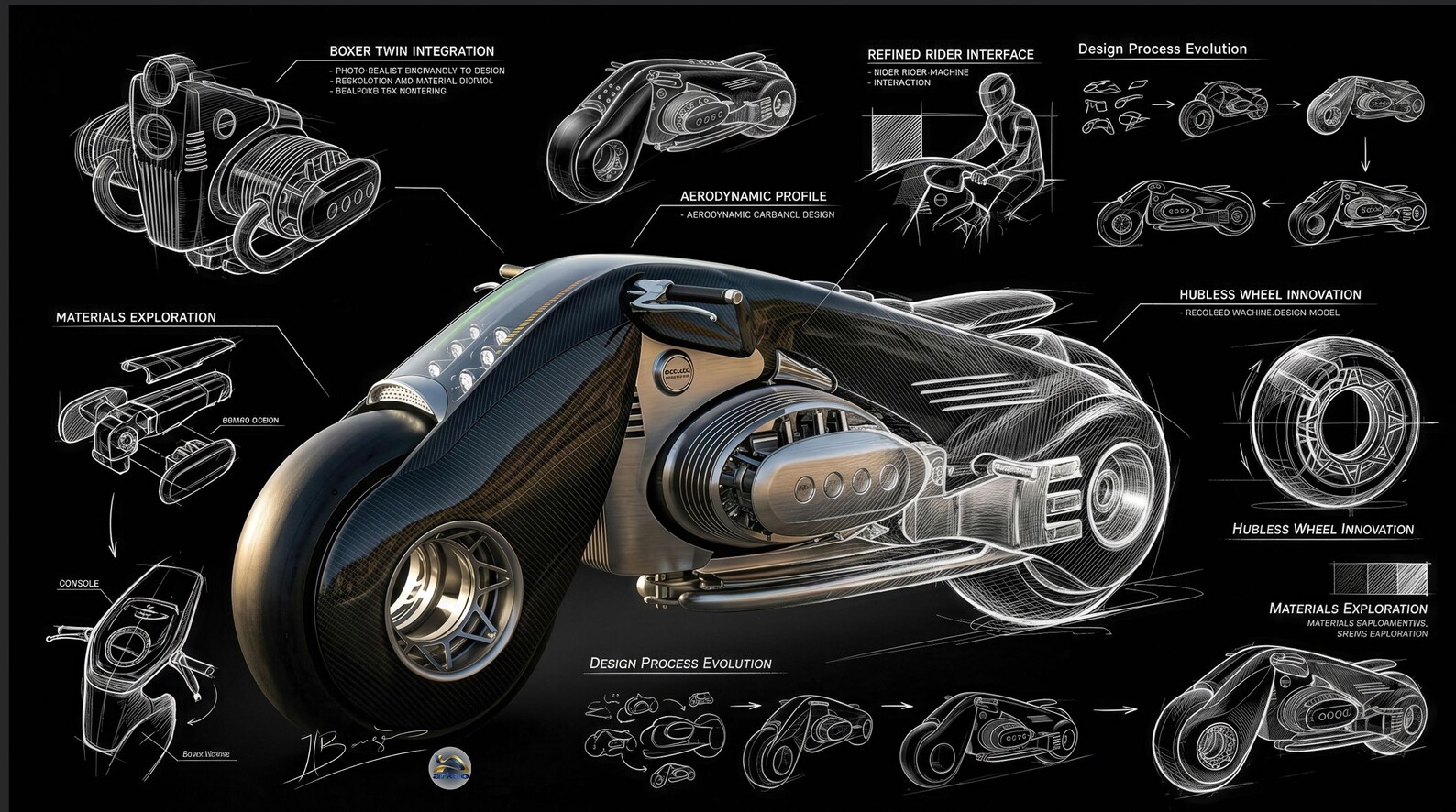Poster. Graphisme concept d'une moto. - Etsy France