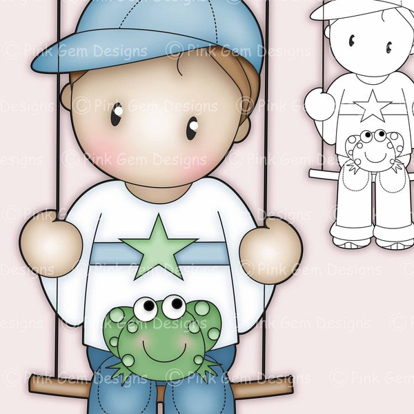 Boy Digi Stamps - Etsy