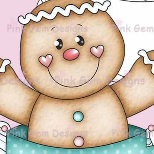 Digi Stamp 'baking Ginger' Gingerbread Man. 1 Black - Etsy