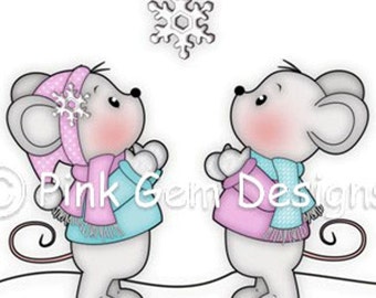 Digi Stamp Carol Singing Mice Mouse Mice Makes cute - Etsy Portugal