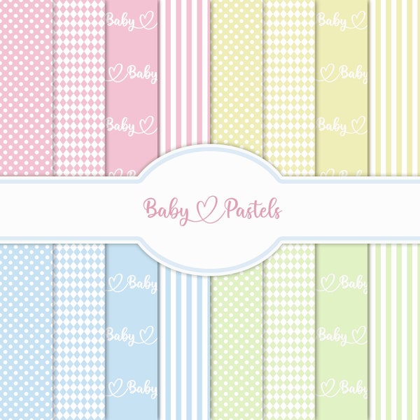 Baby Digital Paper - Etsy