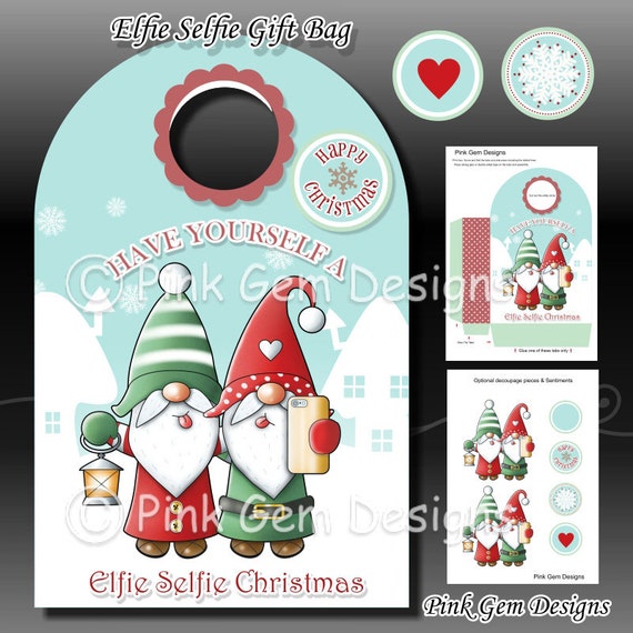 Downloadable Elfie Selfie Christmas Gift Bag Printable - Etsy Canada