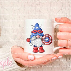 Digi Stamp Super Hero Gnome, Digital Stamp, Digistamp, 1 Pre Coloured ...