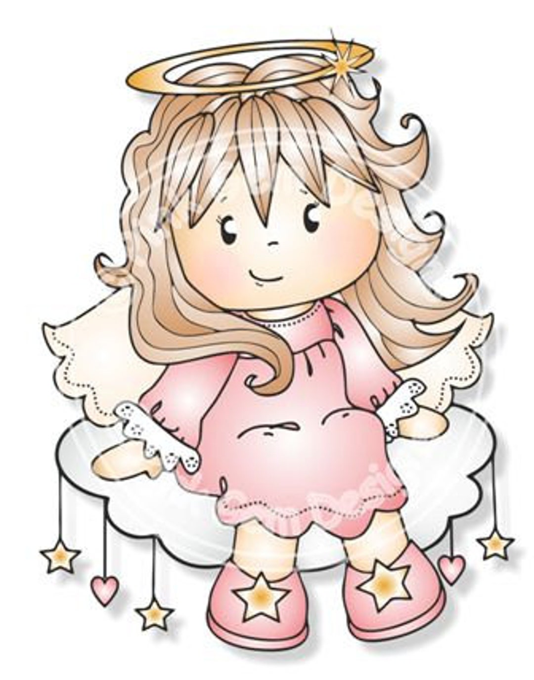 Digital digi Angel Jodie Stamp - Etsy