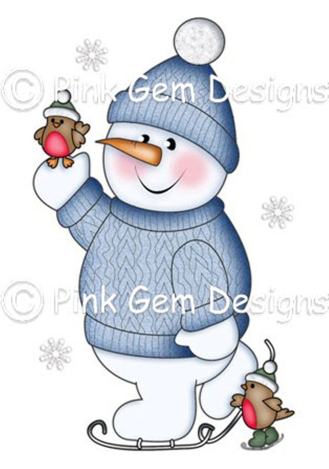 Digi Stamp 'chilly Ice Skating' Snowman.makes Cute Christmas Cards - Etsy