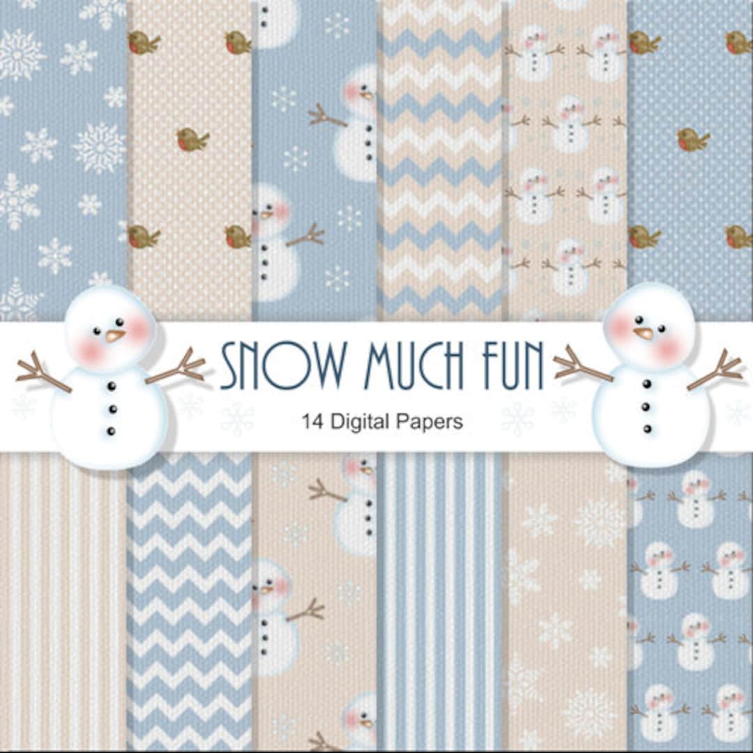 Snowman Digital Paper: Blue Christmas Patterns (digital Download) - Etsy