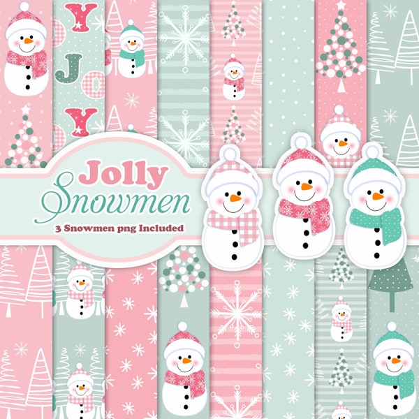 Snowmen Clipart - Etsy