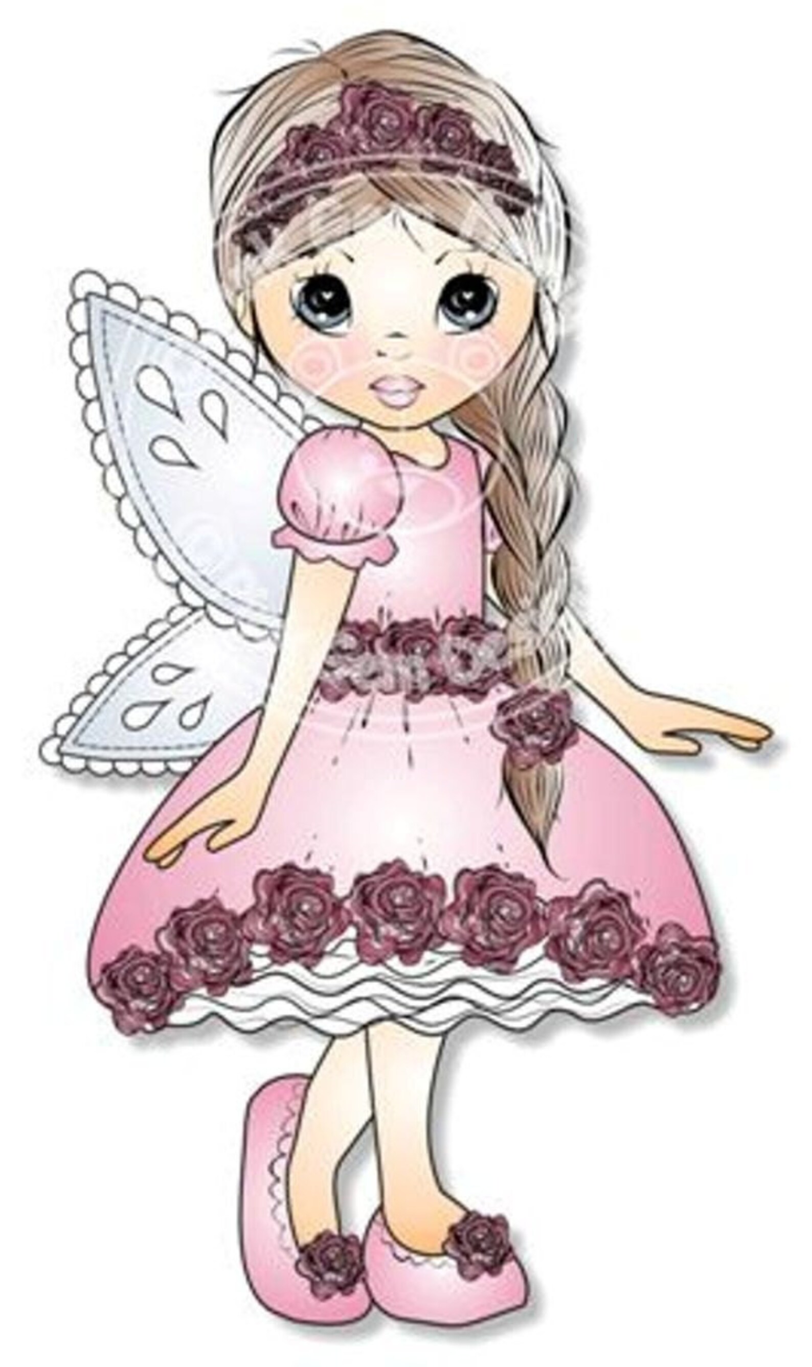 Digital digi Fairy Evie Stamp. Cute Girl. Girl Birthdays - Etsy