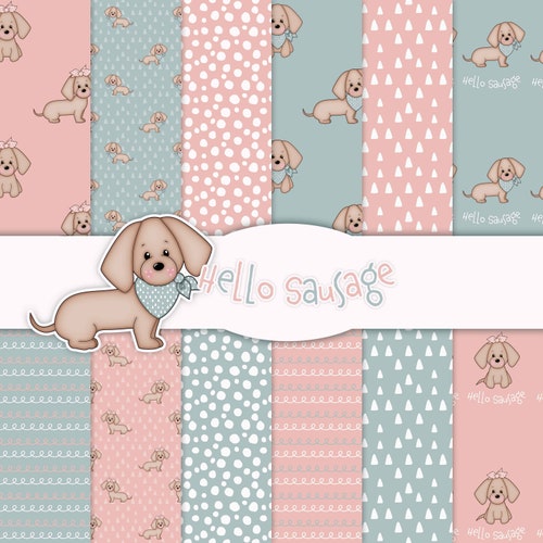 Dog Digital Paper COMMERCIAL USE Dog Pattern Printable - Etsy