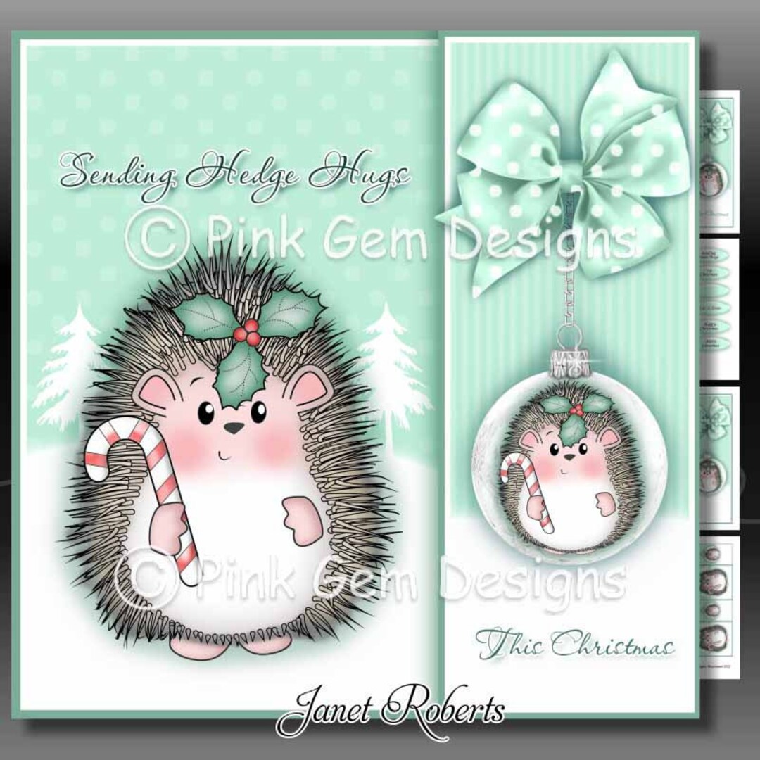 Sending Hedge Hugs Downloadable Card Kit With Decoupage. Hedgehog Card ...