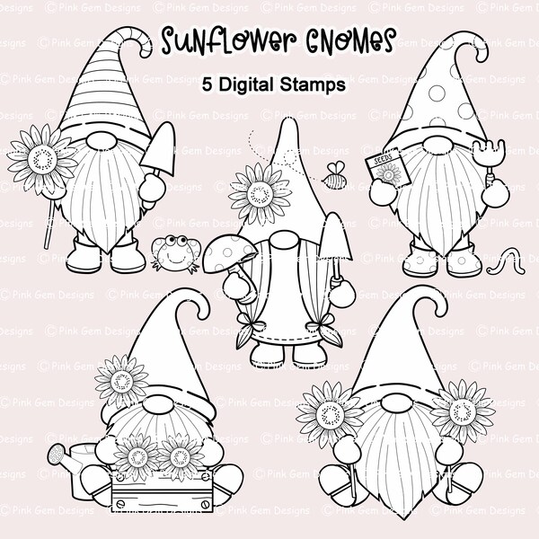 Cute Christmas Dwarf Gnomes Coloring Book 6 Pages - Etsy Canada