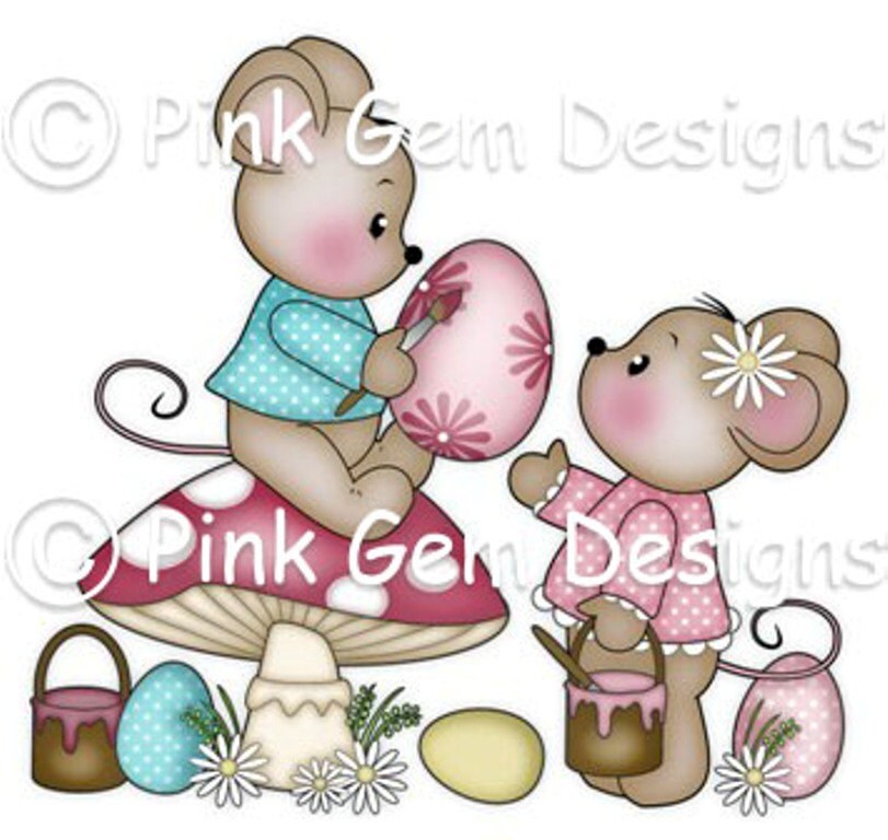 Digi Stamp Ostern Mäuse - Maus, Mäuse, macht süße Osterkarten - Etsy.de