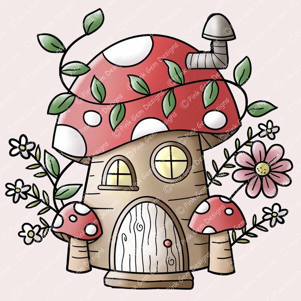 Gnome Houses Clip Art - Etsy