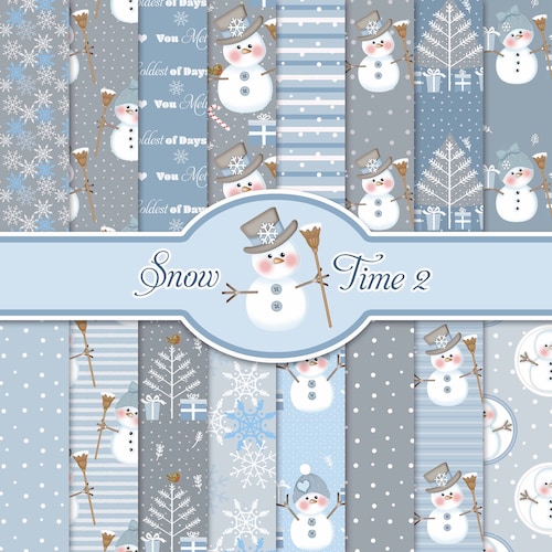 Christmas Digital Paper Holiday Scrapbook Papers Seamless - Etsy