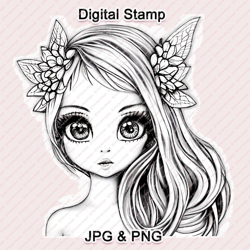 Fairy Digi Stamps - Etsy