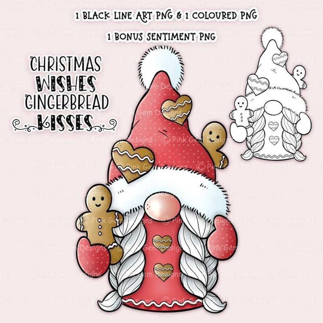 Digi Stamp Gnome , Gingerbread Girl Gnome, Tomte, Nisse Nordic ...