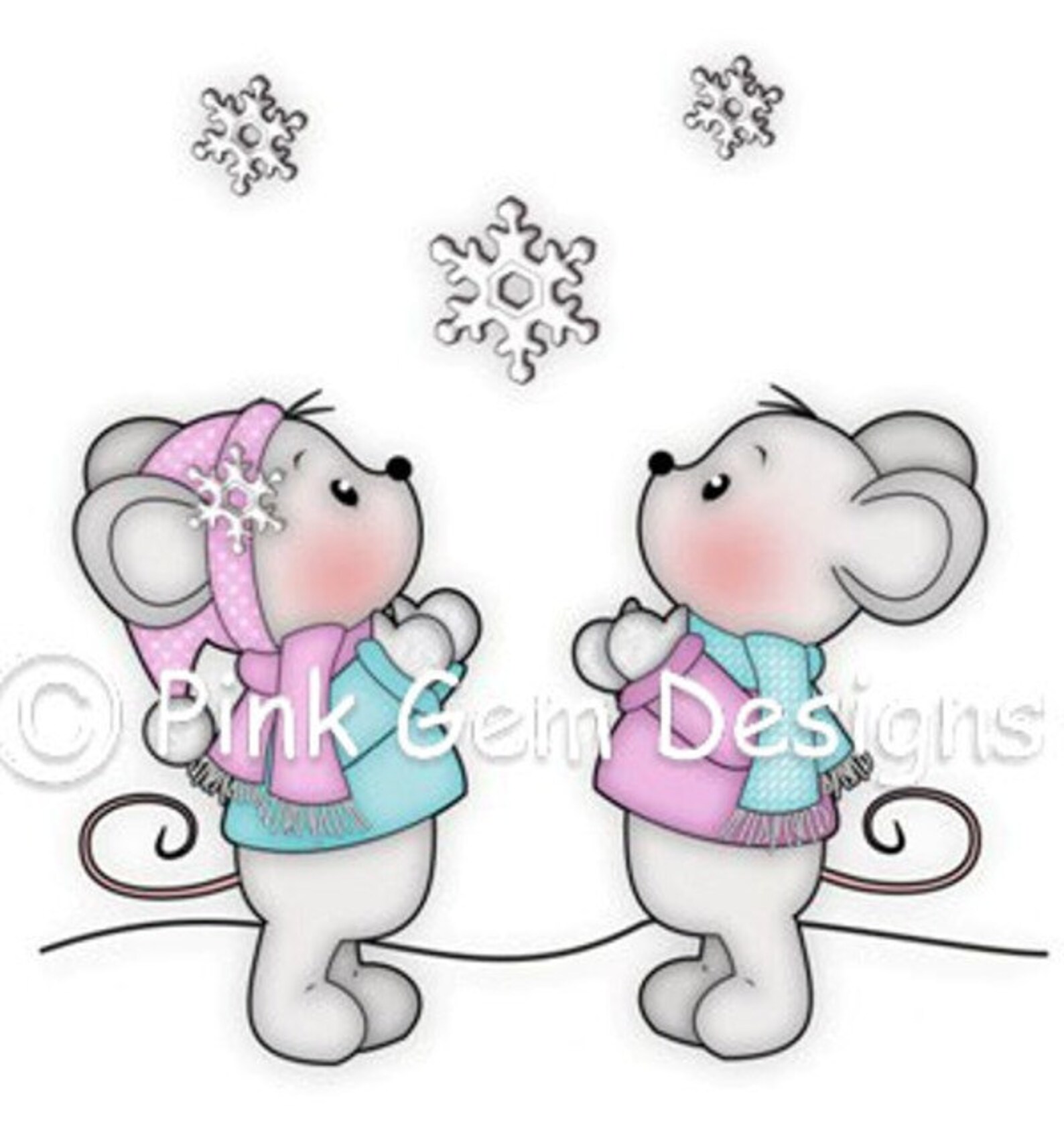 Digi Stamp 'snowflake Wonder' - Mouse, Mice, Makes Cute Christmas Cards ...